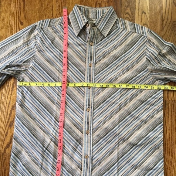 Prototype | Shirts | Prototype Chevron Striped Cotton Shirt L | Poshmark